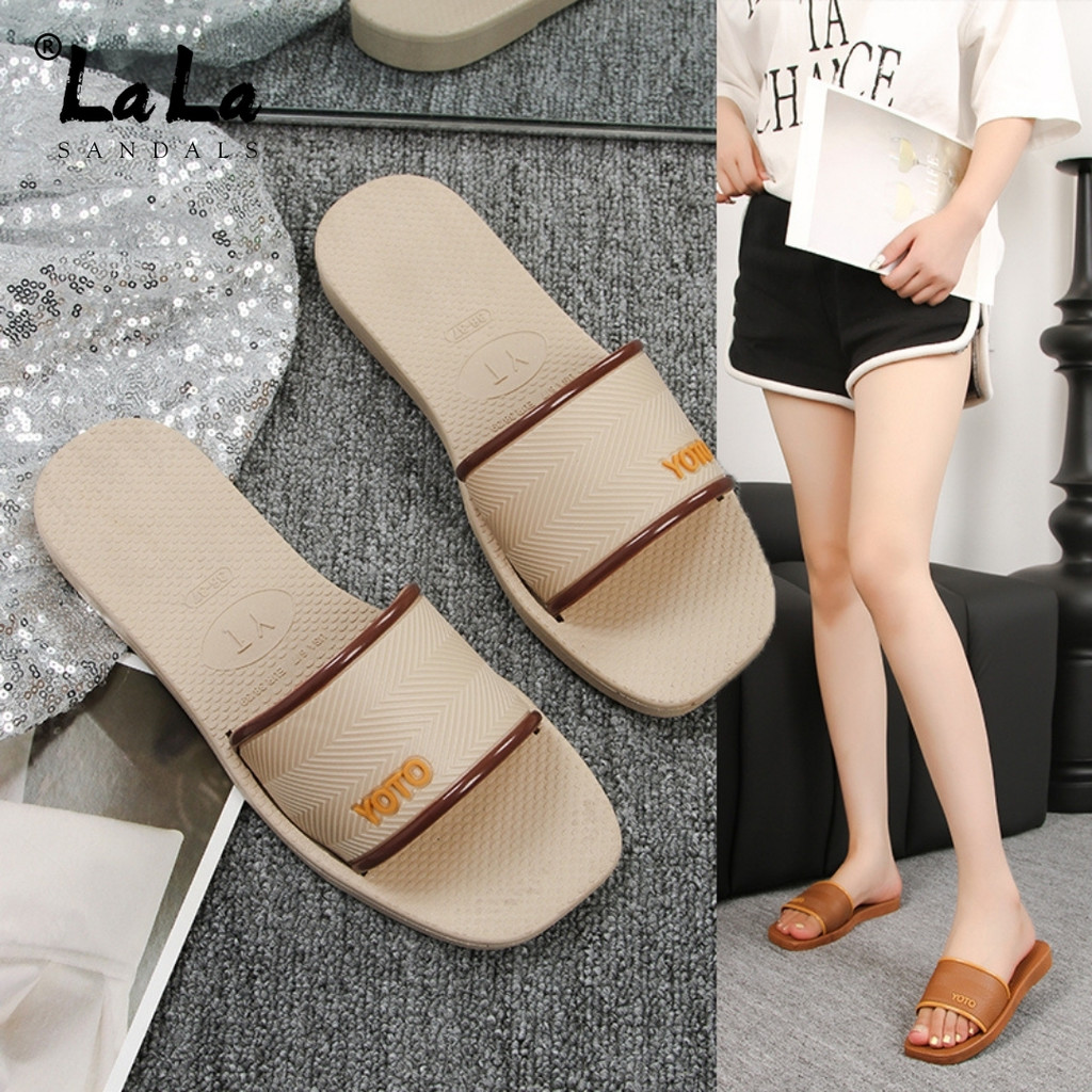 LALA New Slip Resistant Rubber Sandals For women slippers | Shopee ...