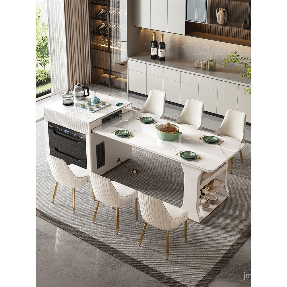 Island Table Dining Table Integrated Extendable Multifunctional with ...
