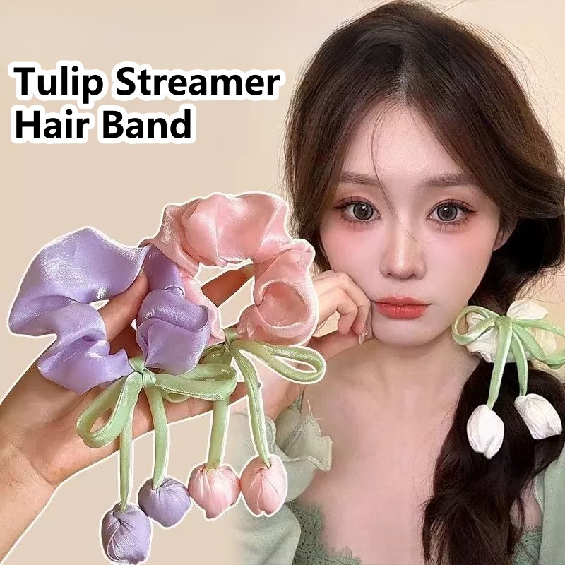 Korean Series Fashion Tulip Hair Ropes for Girl Sweet Cute Flower ...