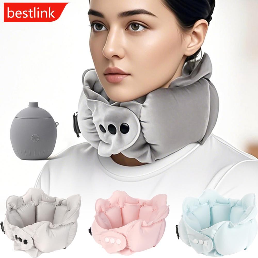 BESTLINK Portable Compression Inflatable U-shaped Pillow Neck ...