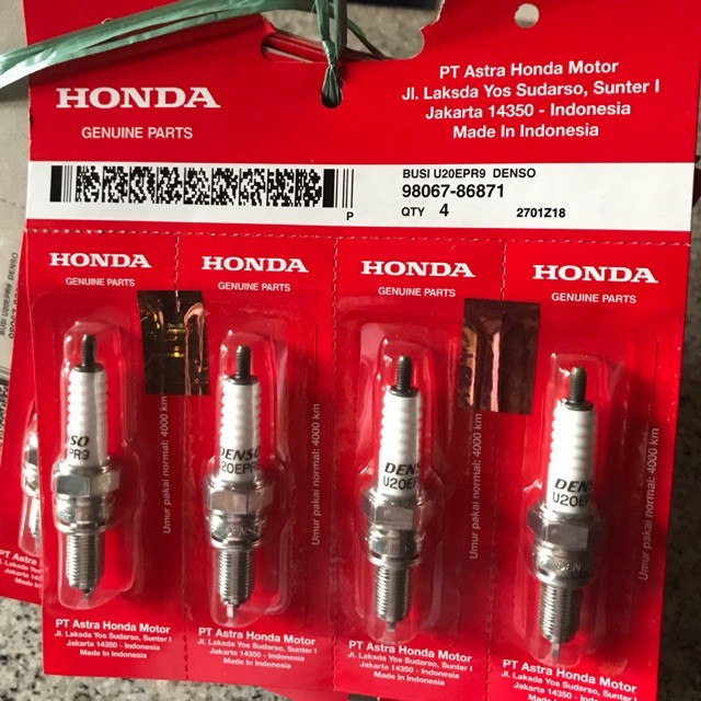 Denso U20EPR9 Spark Plug Honda Kharisma Blade Kirana Revo Absolute ...
