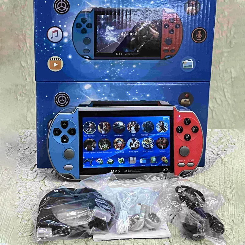 X7 Plus LCD PSP Double Rocker Handheld Game Console Built-in 3000 Game ...