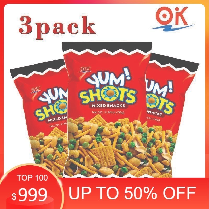 OK Yum Shots Mixed Snacks 70g Snack Nuts Potato Chips Crispy and ...
