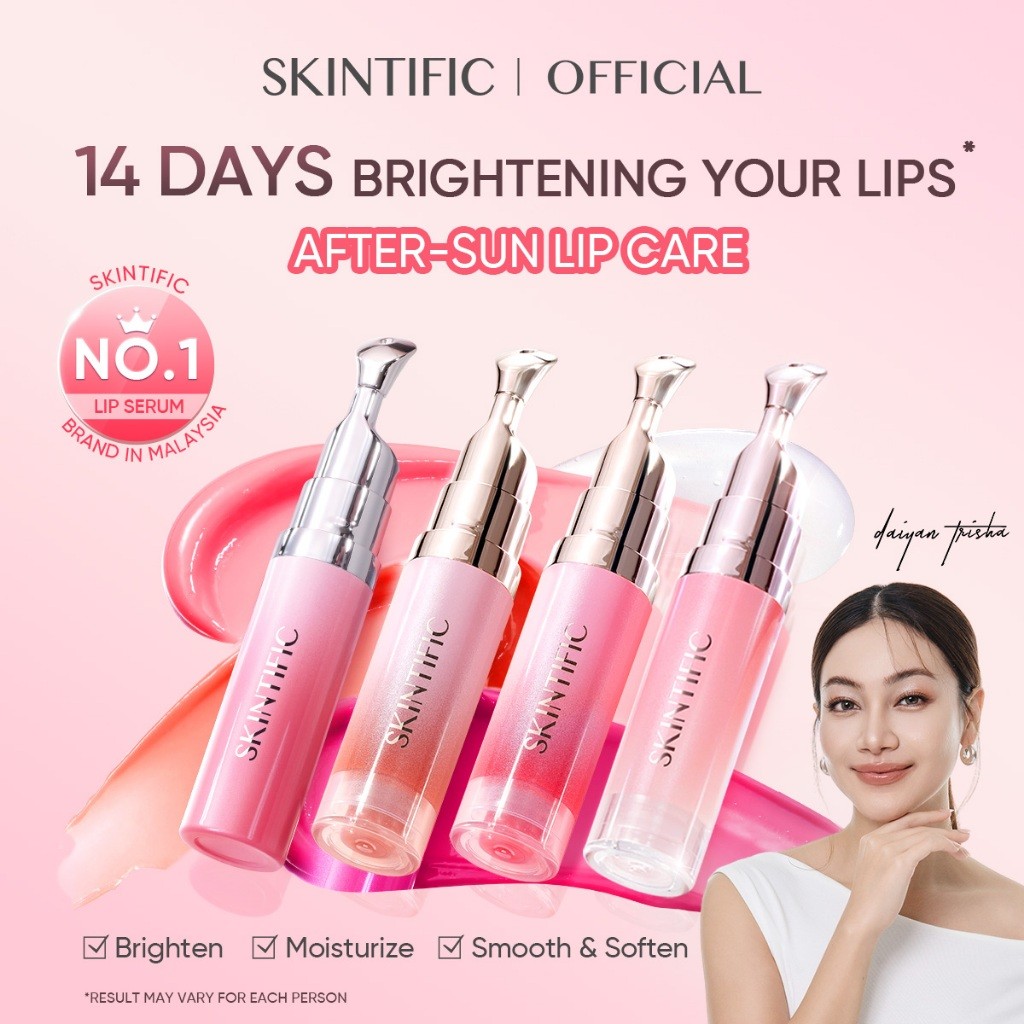 NEW LAUNCH SKINTIFIC Peptide Brightening Lip Serum Lip Balm Lip Gloss Lip Tint Lip Lightening ...