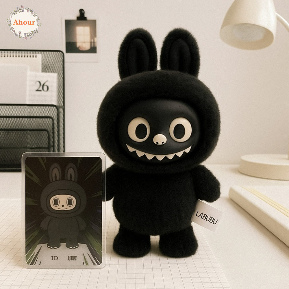 AHOUR Labubu Plush Figure, Black Adorable Labubu Plush Doll, Limited ...