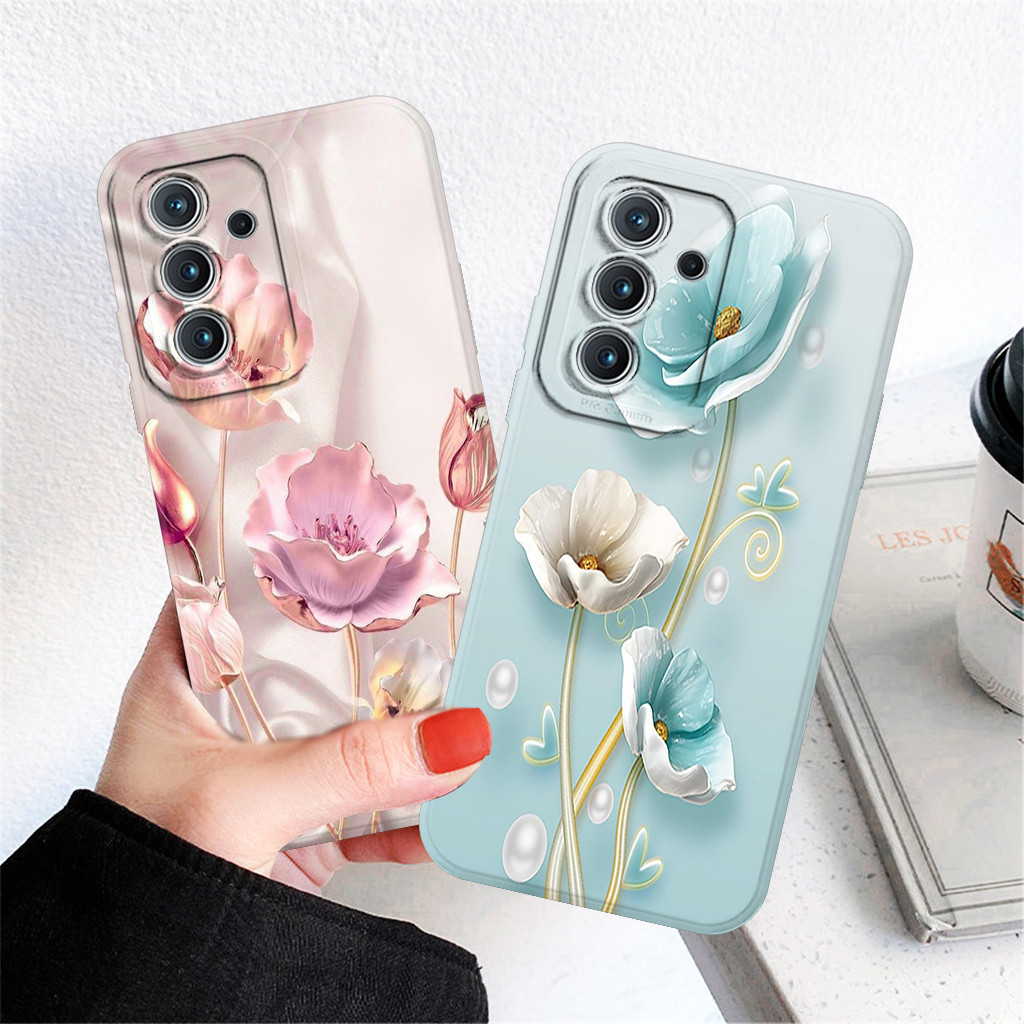 Case Samsung A16 A36 A56 A26 A15 A25 A35 A55 A05s - Floral Motif Casing ...