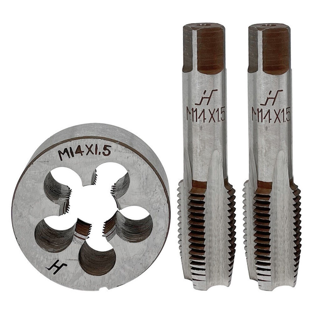 [COD]-HSS M14 x 1.5mm Taper & Plug Tap & M14 x 1.5mm Die Metric Thread ...
