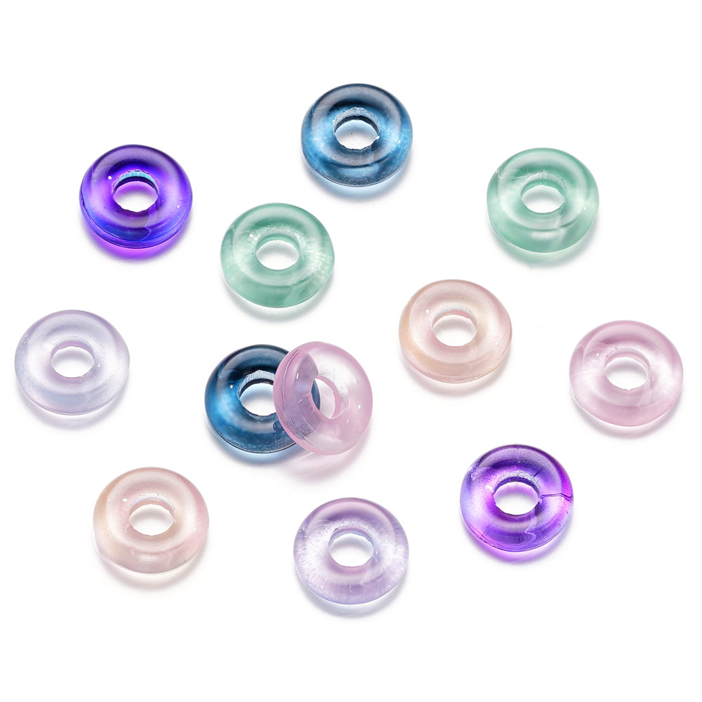 St.kunkka 10/30Pcs Glass Beads Round Imitation Jade Circle Beads for ...