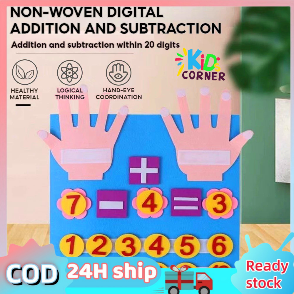 Felt Board Finger Numbers Counting Toy Kid Education Toys Counting ...