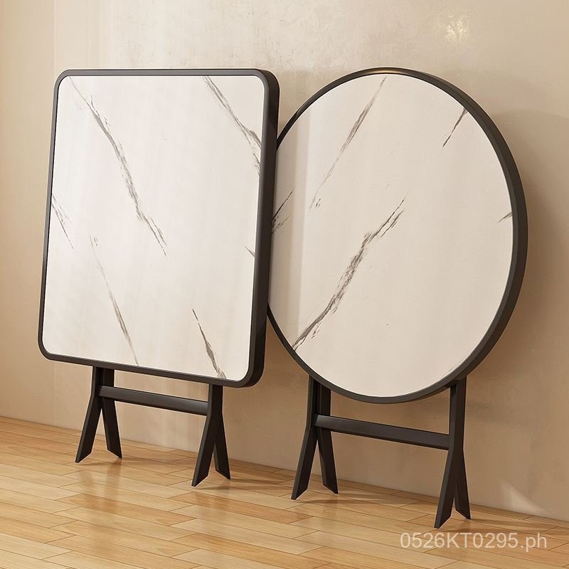 Foldable Round Table for Small Dormitory Rental, Dining Table, Portable ...
