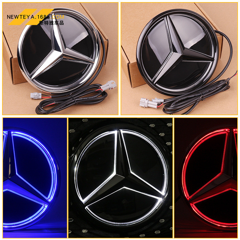 Front Grille LED Light Emblem for Mercedes Benz A B C E S G ML GLC GLE ...