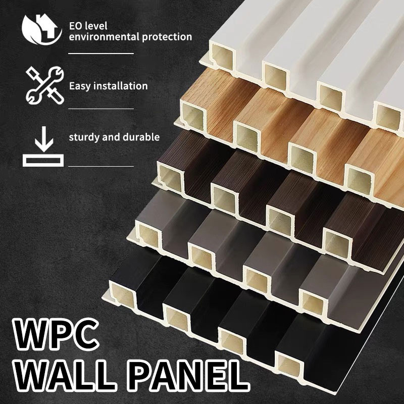 WPC Ecological Wall Panel Waterproof Grille & Fluted Design Fireline ...