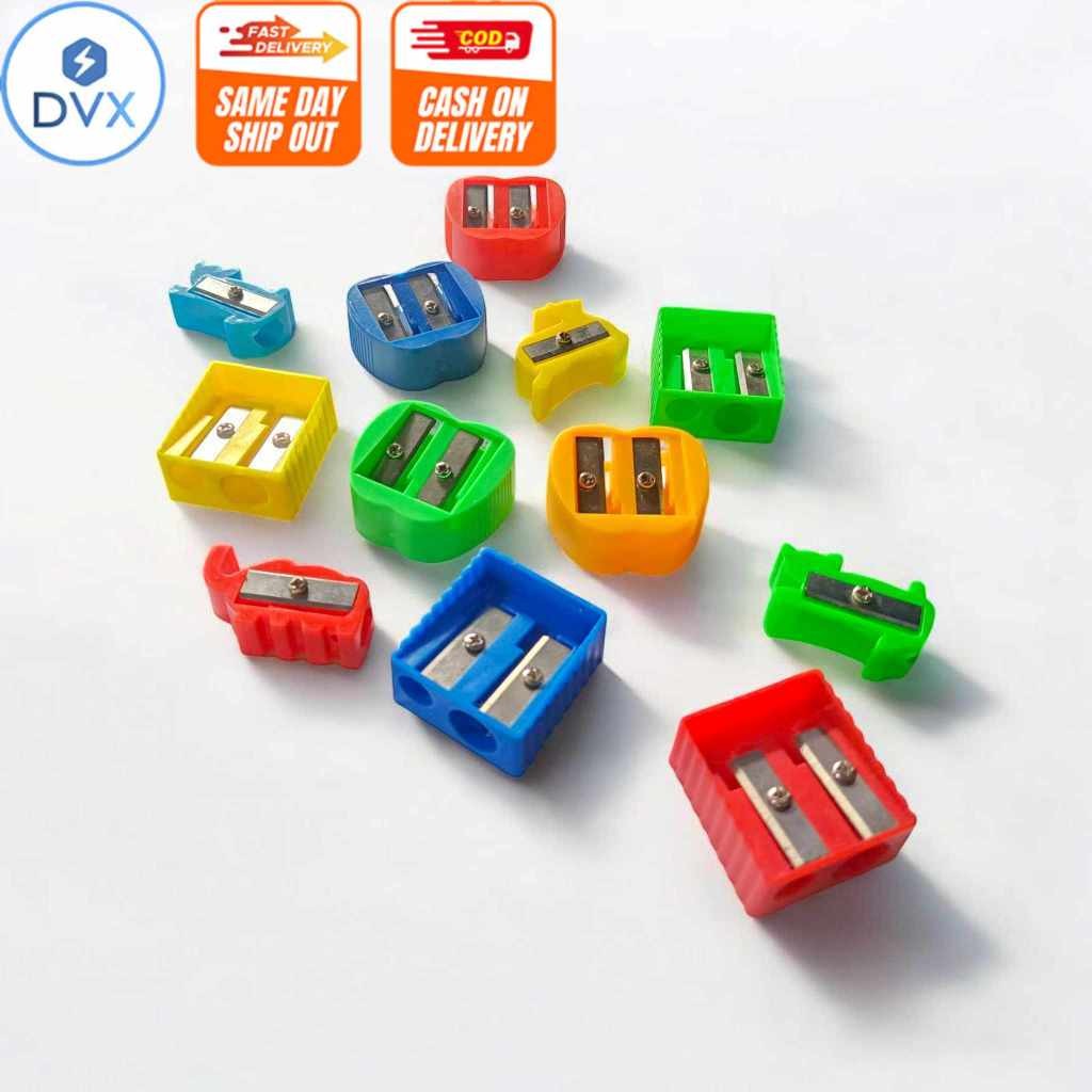 DVX 12PCS Plastic Pencil Sharpener Single / Double Hole (Pantasa ...