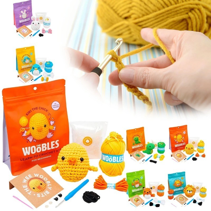 Non-Finished Product Beginner Crochet Kit DIY Crochet Stuffed Animal ...