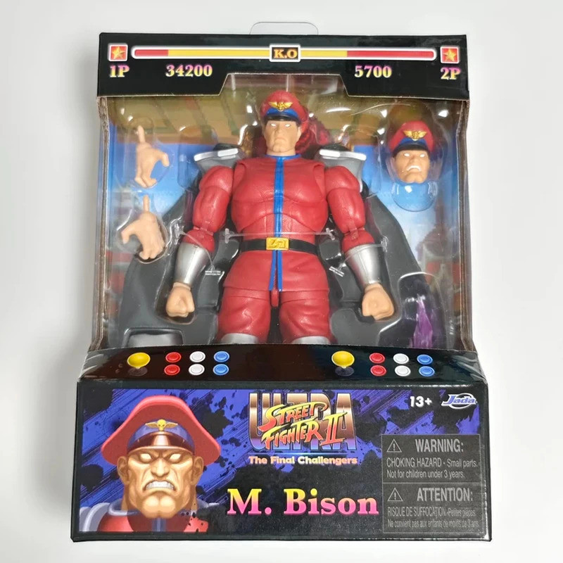 Game Street Fighter II M. Bison Action Figure Toys Street Fighter II ...