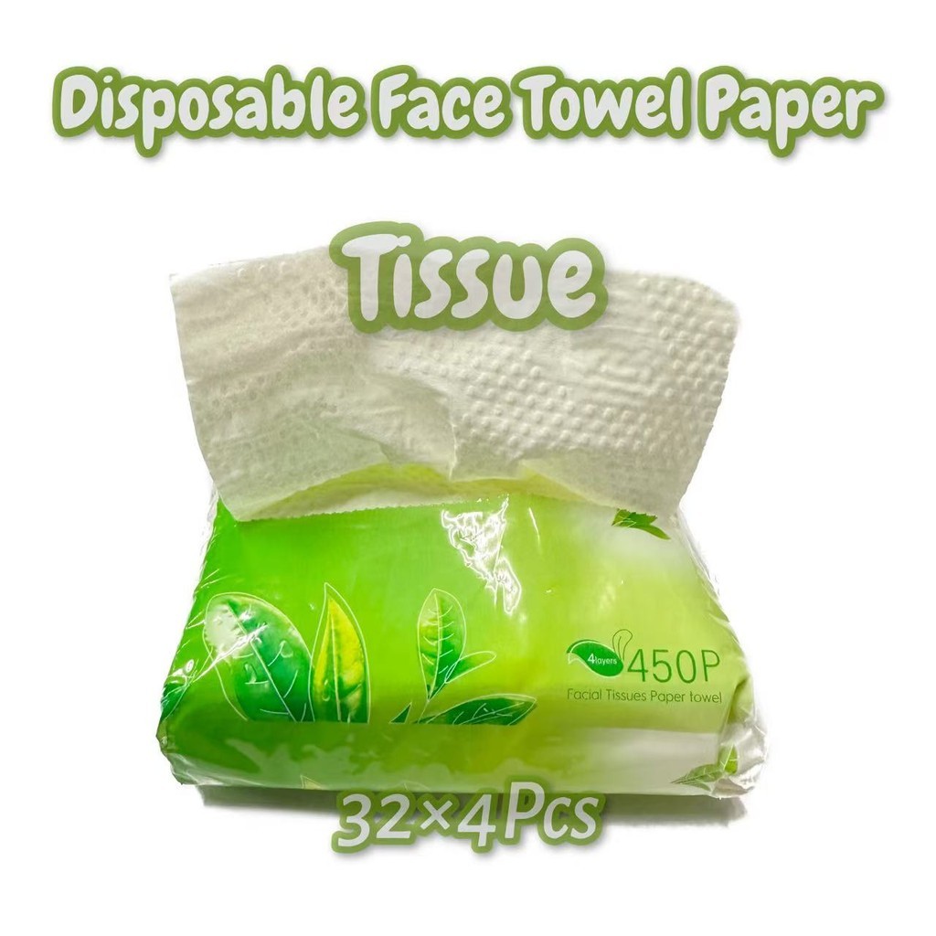 Green Tea Facial Tissue Paper Native Wood Pulp Facial Interfolded Paper ...