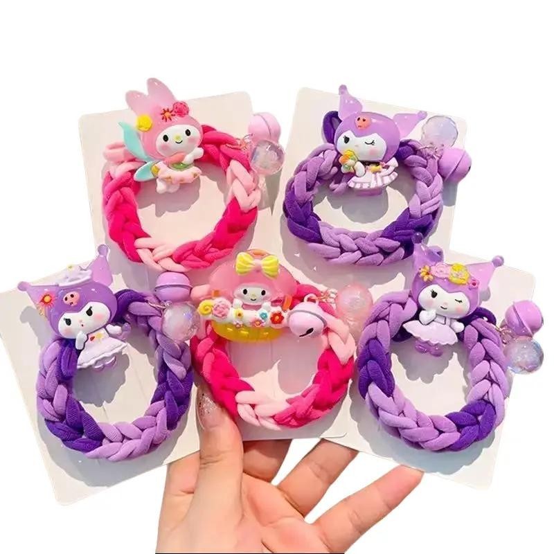 Kawaii Sanrio Hair Ties Anime Hair Ring Ornaments Cinnamoroll My Melody ...
