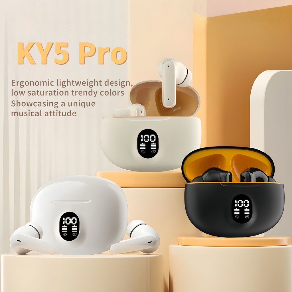 KY5 Pro Wireless Bluetooth Earplugs, LED power digital display ...