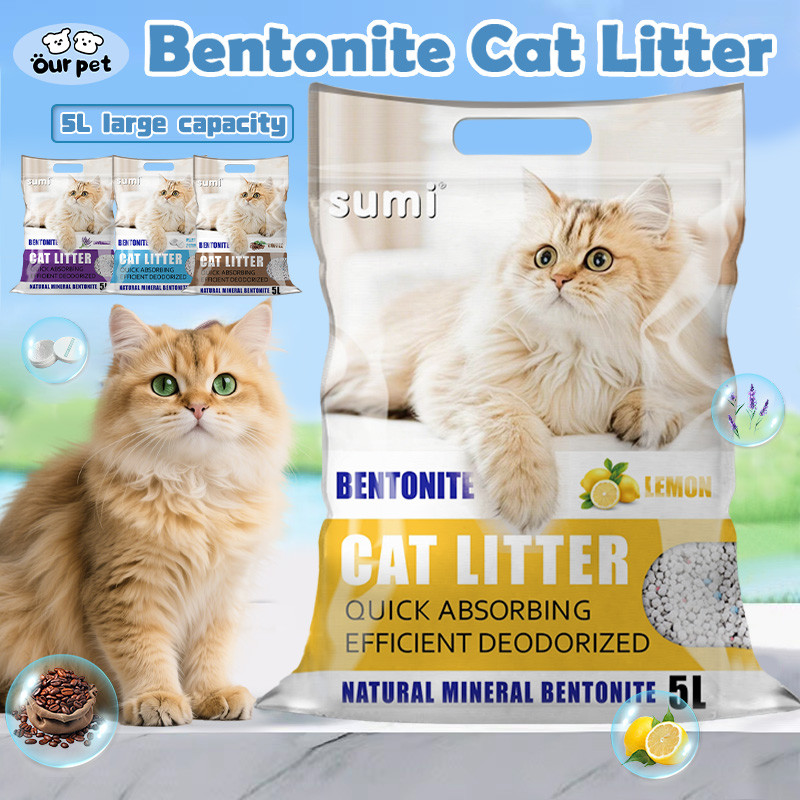 10L/6L/5L Bentonite Cat litter High Absorption Odor Control Clumping ...