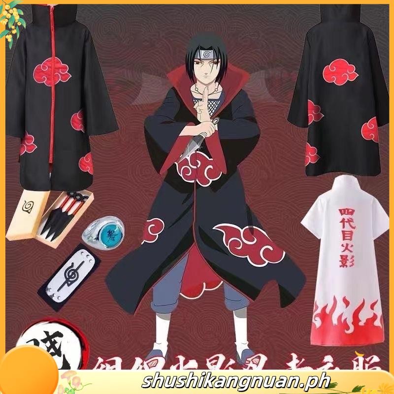 Naruto Costume Akatsuki Cloak Cosplay Sasuke Uchiha Cape Cosplay Itachi ...