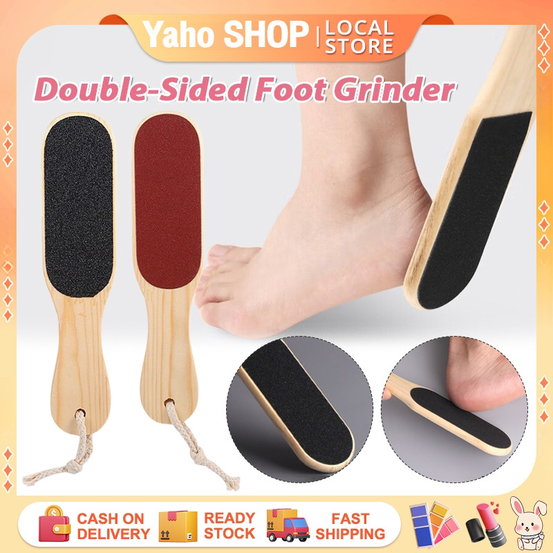 Double-Sided Foot Grinder 1 Pc Durable Pedicure Foot Scrub File Wooden ...