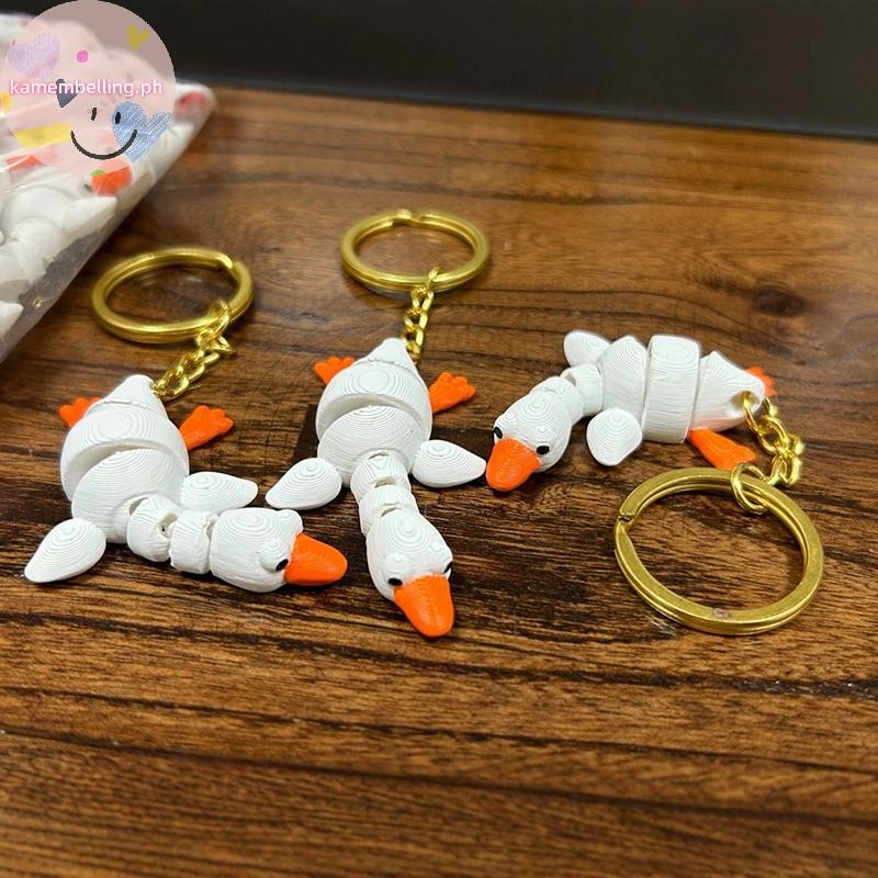 kame 3D Printed Roast Duck Movable Toy Keychain Cute Simulation Key ...