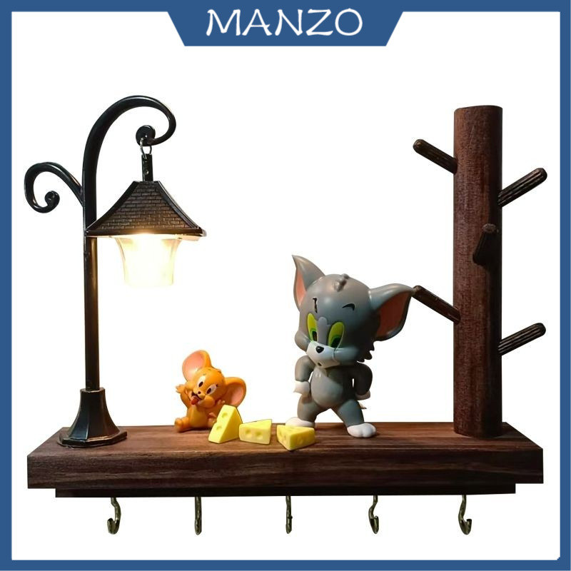 Cute Key Rack For Entryway Walnut Wood Key Hook With Light Key Hanger ...