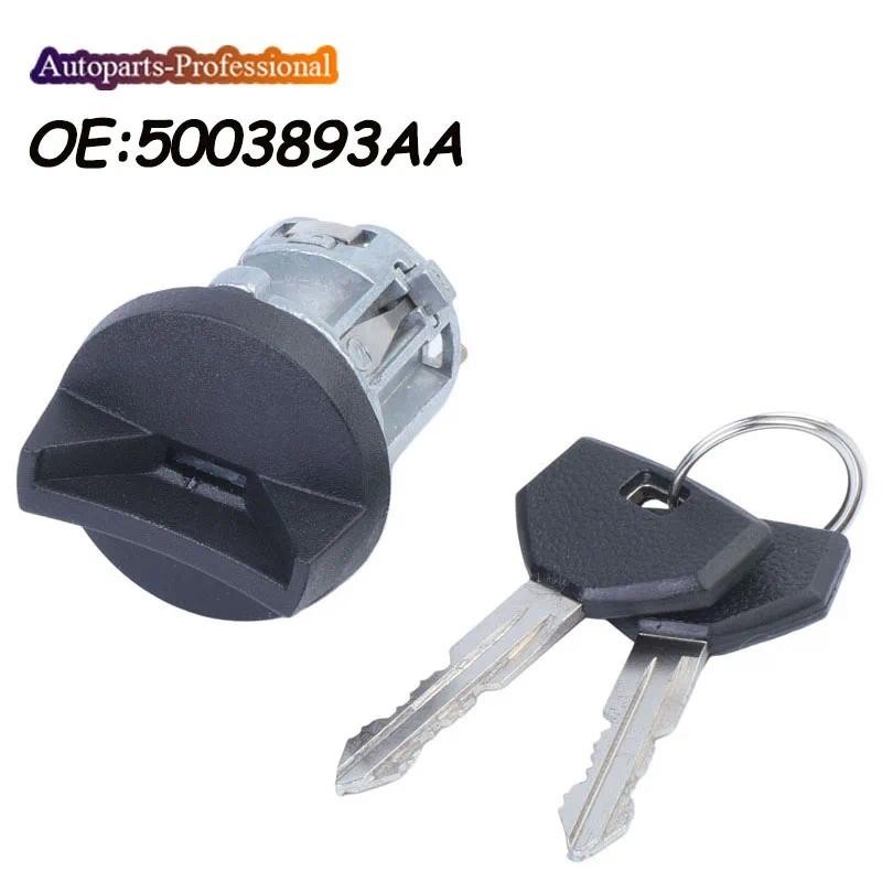 Door Lock Barrel Cylinder With 2 Keys 5003893AA 4897986AA 4882804 ...