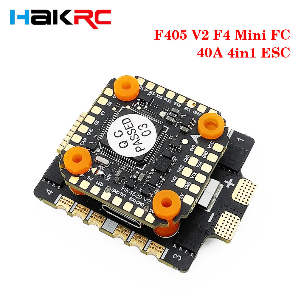 HAKRC F405 V2 Mini Stack F4 Mini Flight Controller Dual BEC 40A 4in1 ...