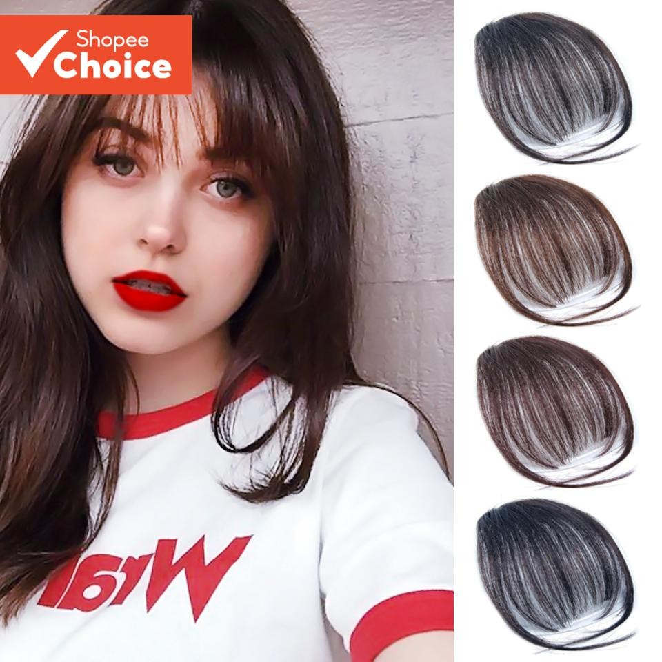 Clip In Synthetic Hair Bangs Extensions for Women Versatile Hairpiece ...