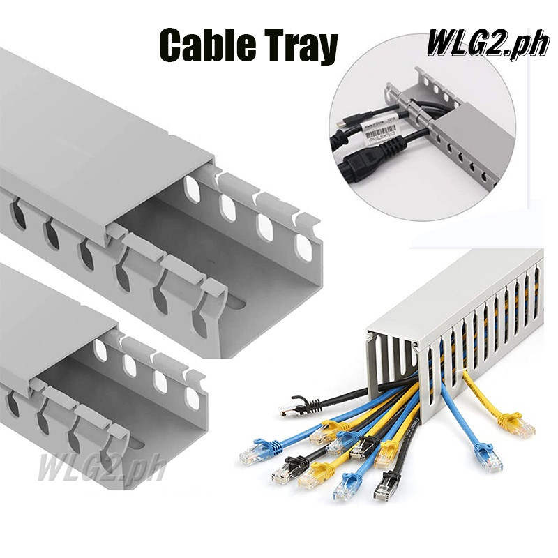 PVC Cable Tray 30/50 Open Slot Cable Duct Management Raceway | Shopee ...