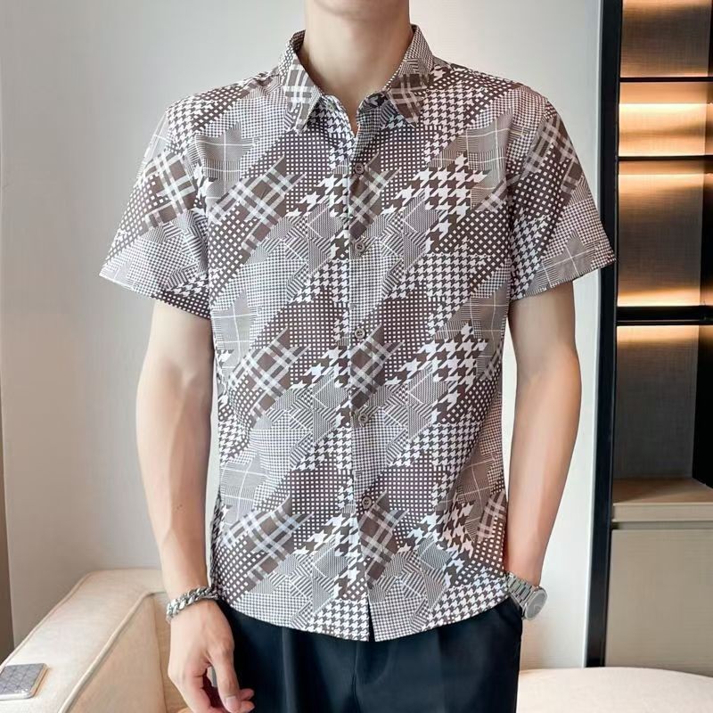 Retro Hong Kong Style Loose Fashion Full Print Trendy Vintage ...