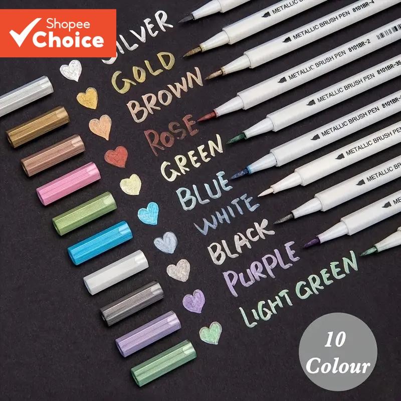 10 Pcs/set Calligraphy pen Soft brush pen for daily color pen life ...