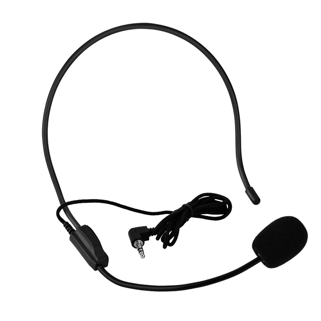 Mini 3.5mm Head Mounted Wired Microphone Condenser MIC for Voice ...