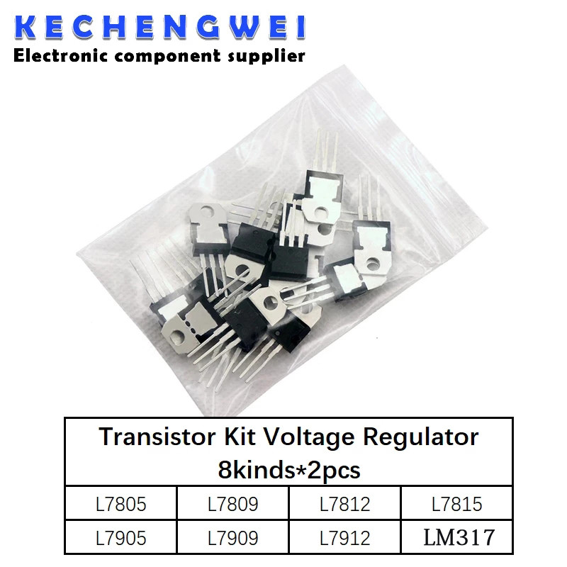 16pcs 7805 7809 7812 7815 7905 7909 LM317 L7912 diygba LM317T TO-220 ...