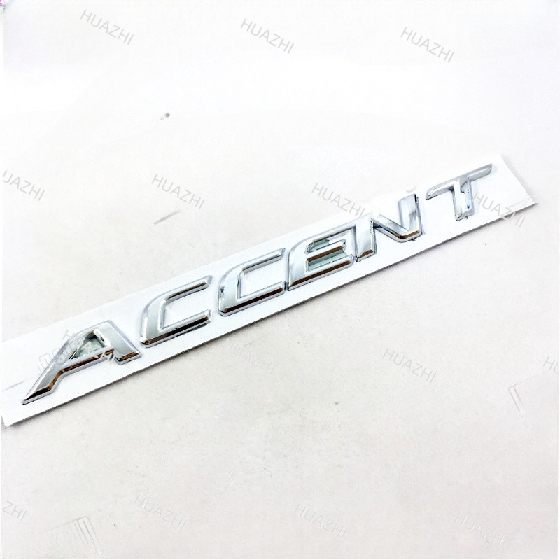 1 x ABS Chrome ACCENT Logo Car Auto Trunk Lid Emblem Badge Sticker ...