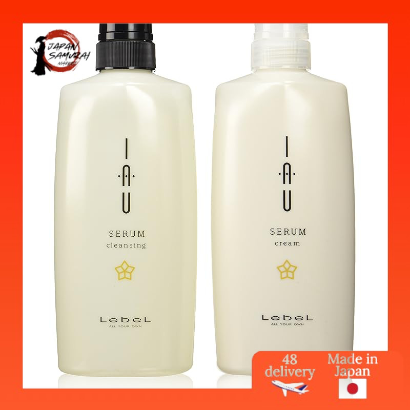 Lebel Iau Serum Cleansing Shampoo 600mL & Cream Treatment 600mL Set ...