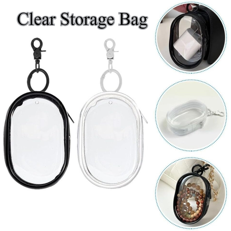 Mystery Box Organizer Box Keychain Wallet Clear Storage Bag Pouch ...