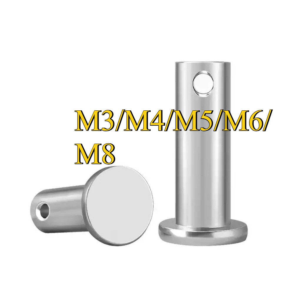 Clevis Pin w/ Cotter Pin T Head Position Pin Shaft Equipped Lock B Lock/Shaft Flat Head With ...