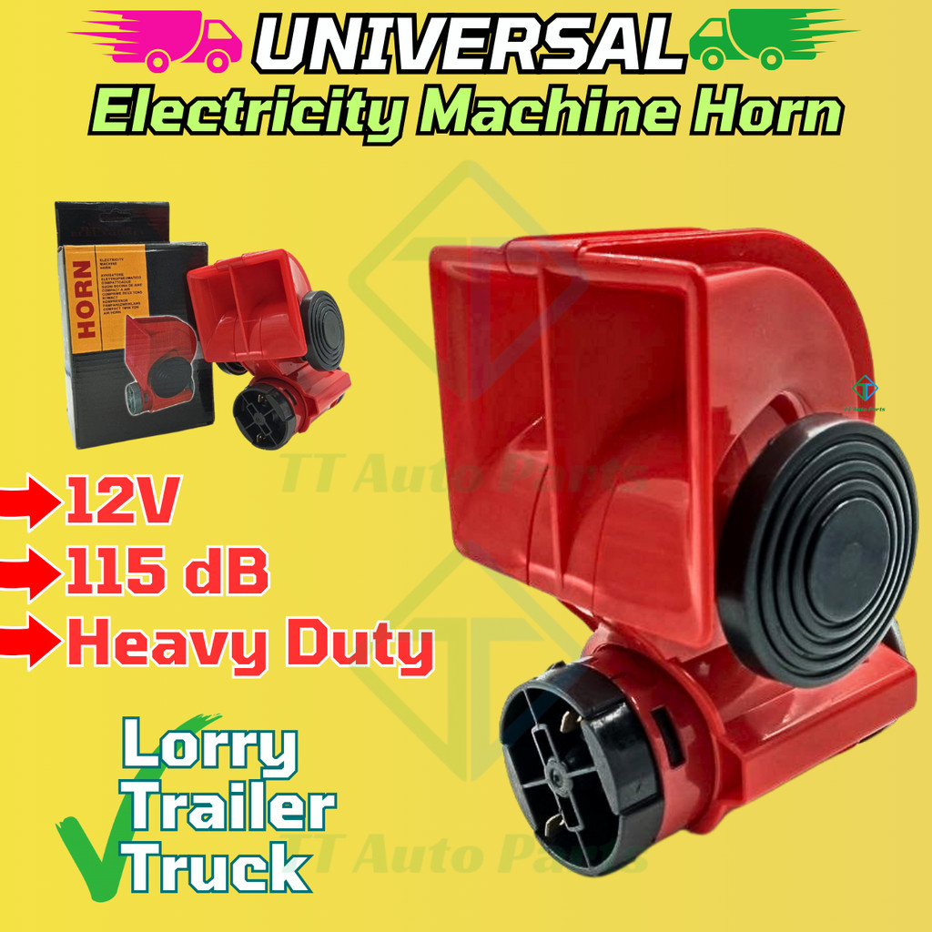 Universal 12V Dual Tone Electric Air Horn Twin Blast Sound Loud Honk ...