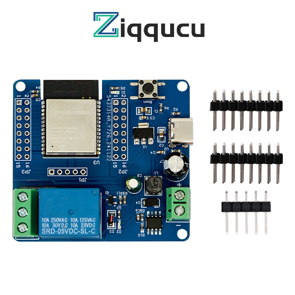 ZIQQUCU Single relay module onboard ESP32-C6 WIFI Bluetooth development board module Type-C DC 5 ...