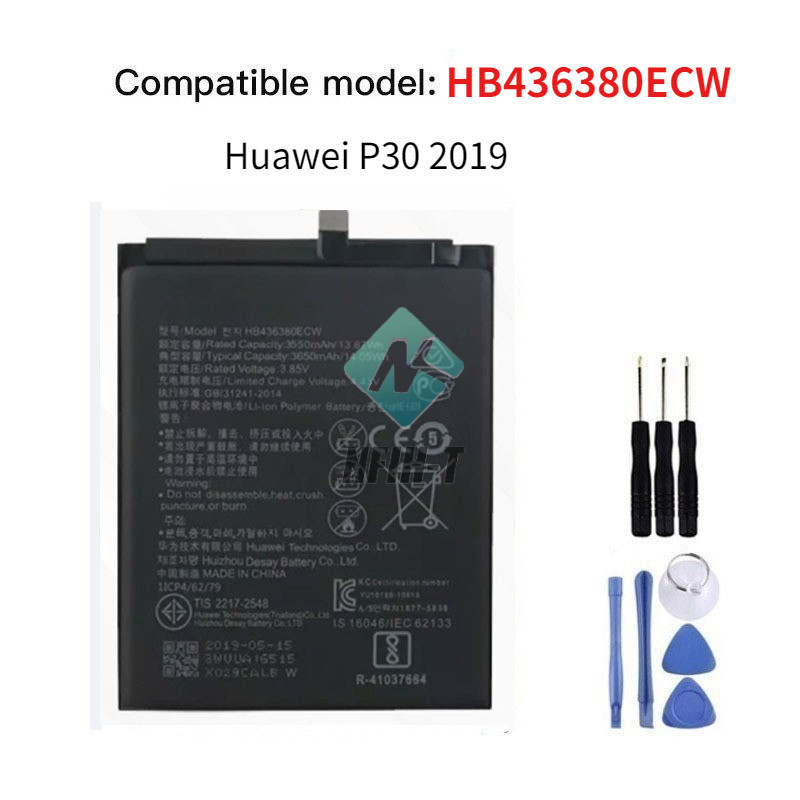 For Huawei P30 ELE-L09 ELE-L29 ELE-AL00 ELE-TL00 HB436380ECW 3650mAh ...