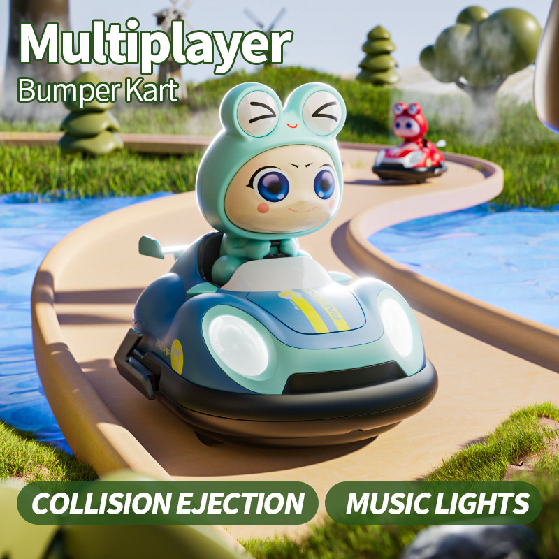 Y7 Kids Cartoon RC Car Double RC Bumper Car Drift Mini Kart | Shopee ...