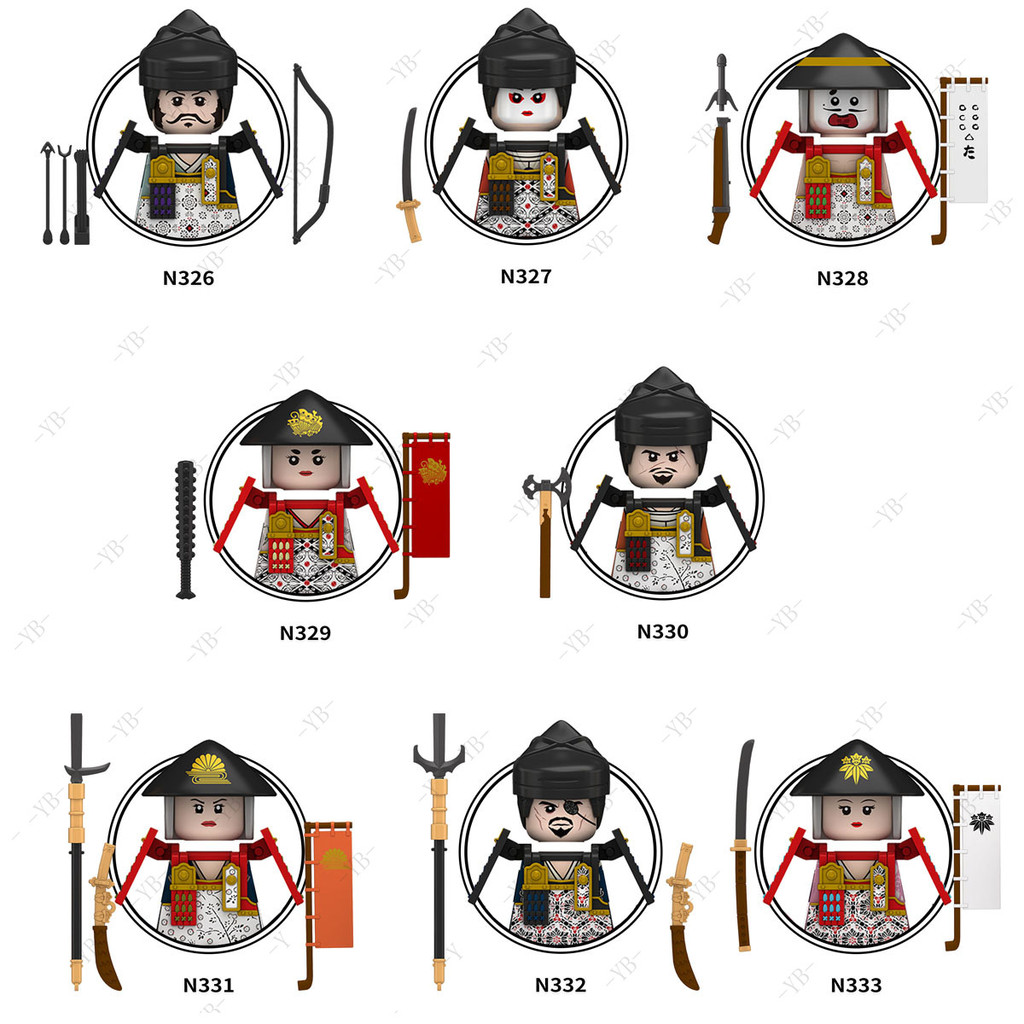 Children's Ornaments DecorationsJapanese Samurai Series Building Blocks ...