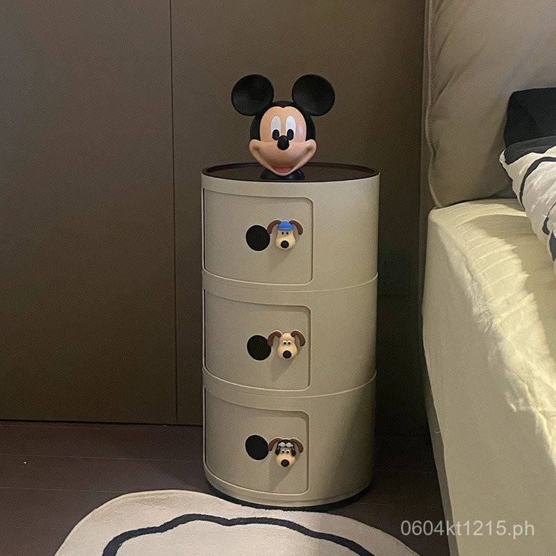 Storage Box Bedside Table Bedroom Exquisite Nordic with Bookshelf Dog ...