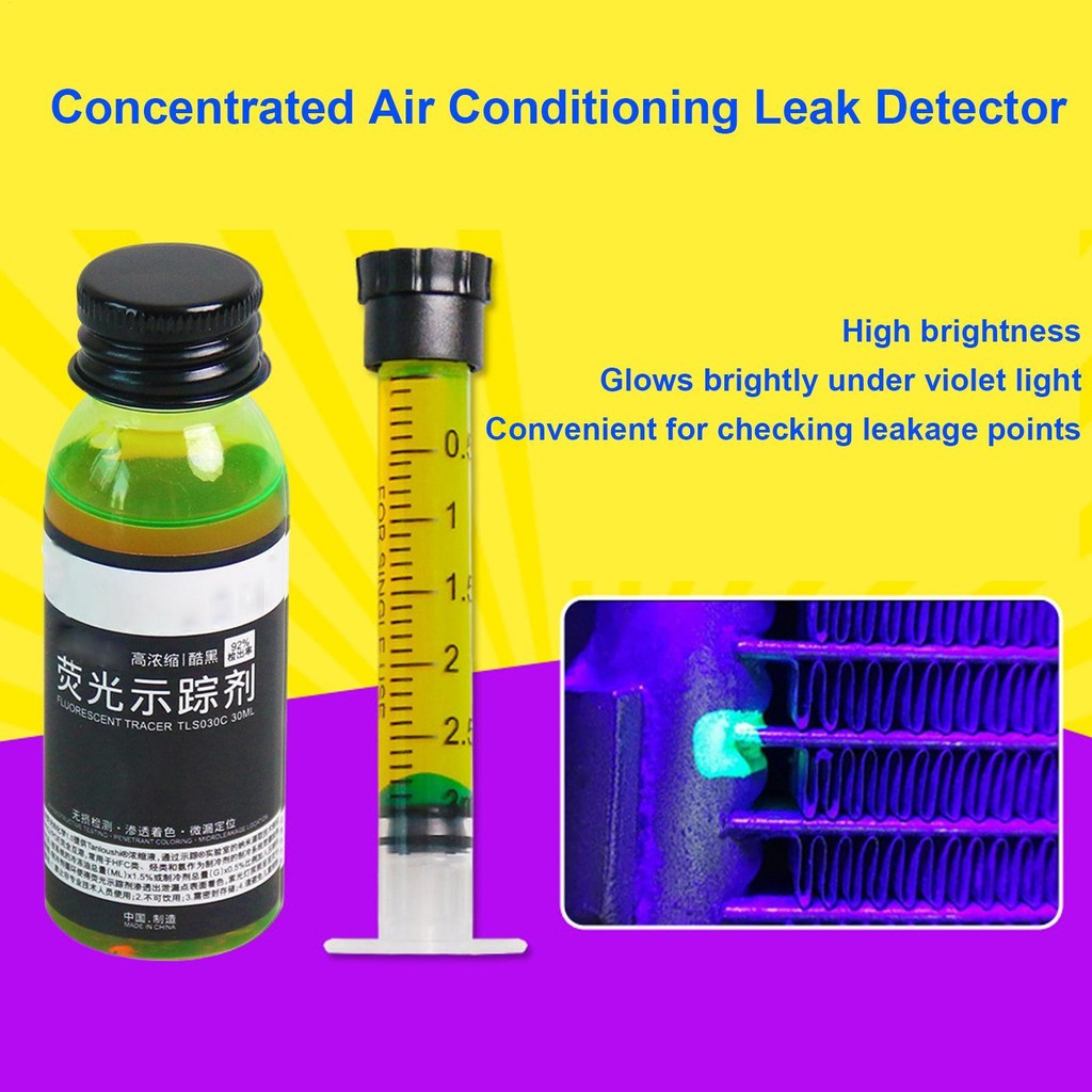134A Refrigerant Oil Leak Detector Test UV Dye Agent Automotive Leak ...