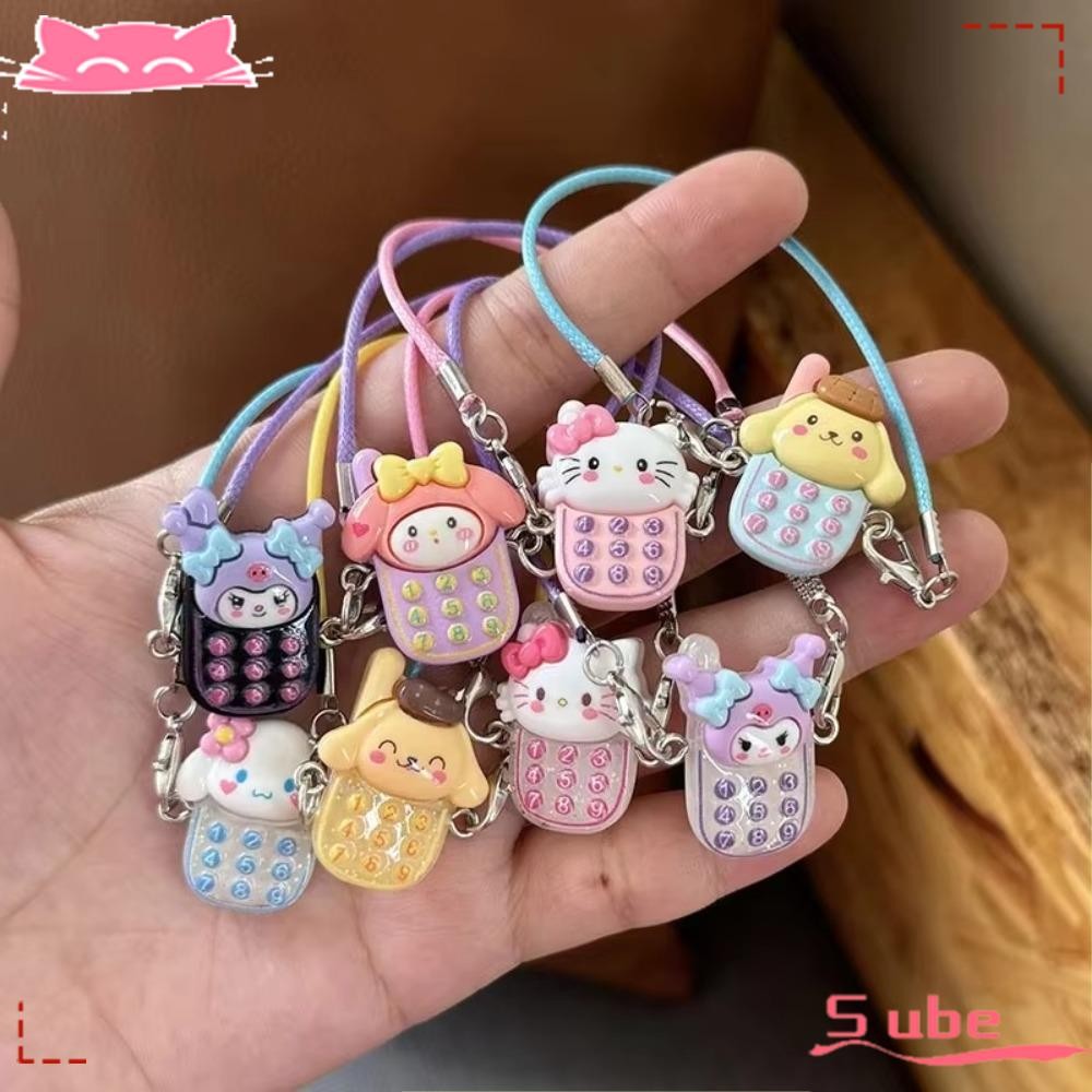 SUBE Dollhouse Pendant, Sanrio DIY Mini Mobile Phone, Handmand Plastic ...