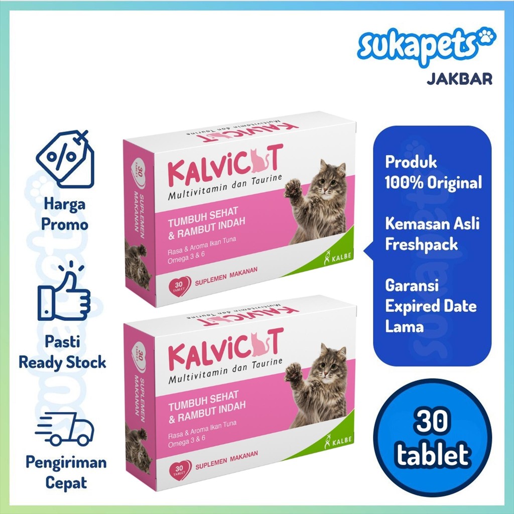 Kalvicat by Kalbe Multivitamin for Cats 1 Box of 30 tablet | Shopee ...