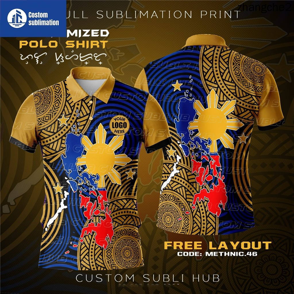 Custom Full Sublimation Polo Shirt Quick drying men's and women's polo ...