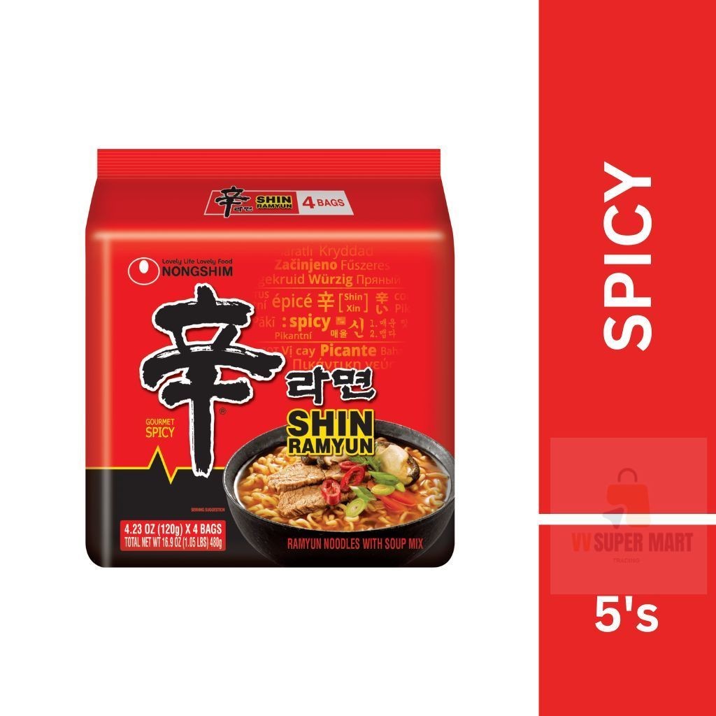 NONGSHIM Shin Ramyun Spicy (5's) | Shopee Philippines